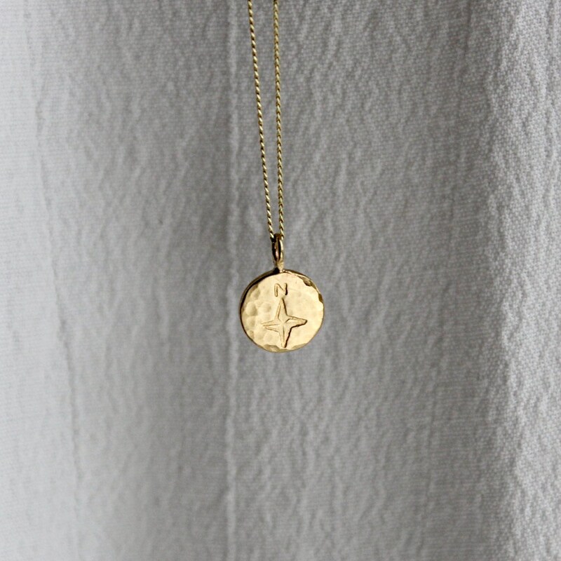 Gold Disc Pendant - Etsy