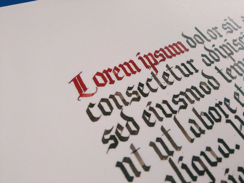 Lorem ipsum Calligraphy Lettering wall art print | Etsy