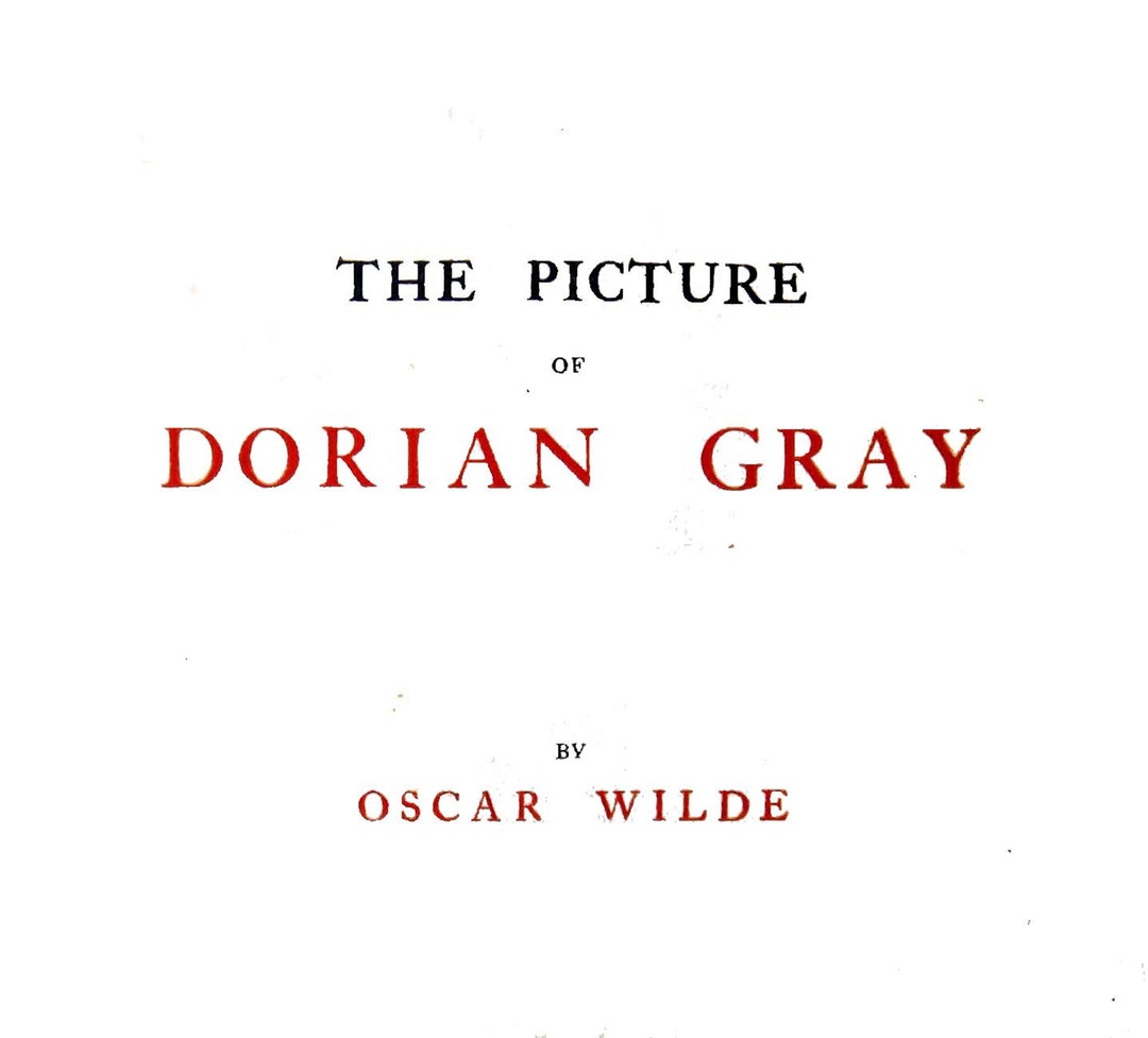 The Picture of Dorian Gray, Oscar Wilde, A4, First Edition, First Page ...