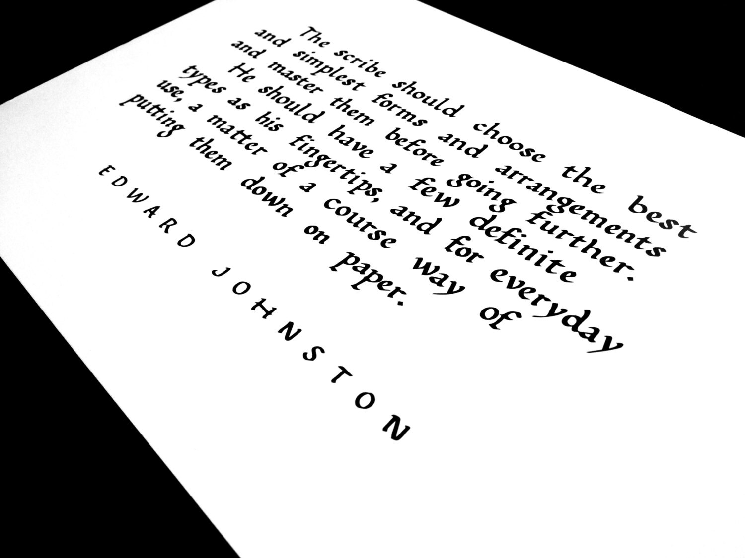 Calligrapher, Edward Johnston, Calligraphy, wall art print, Caligrafía ...