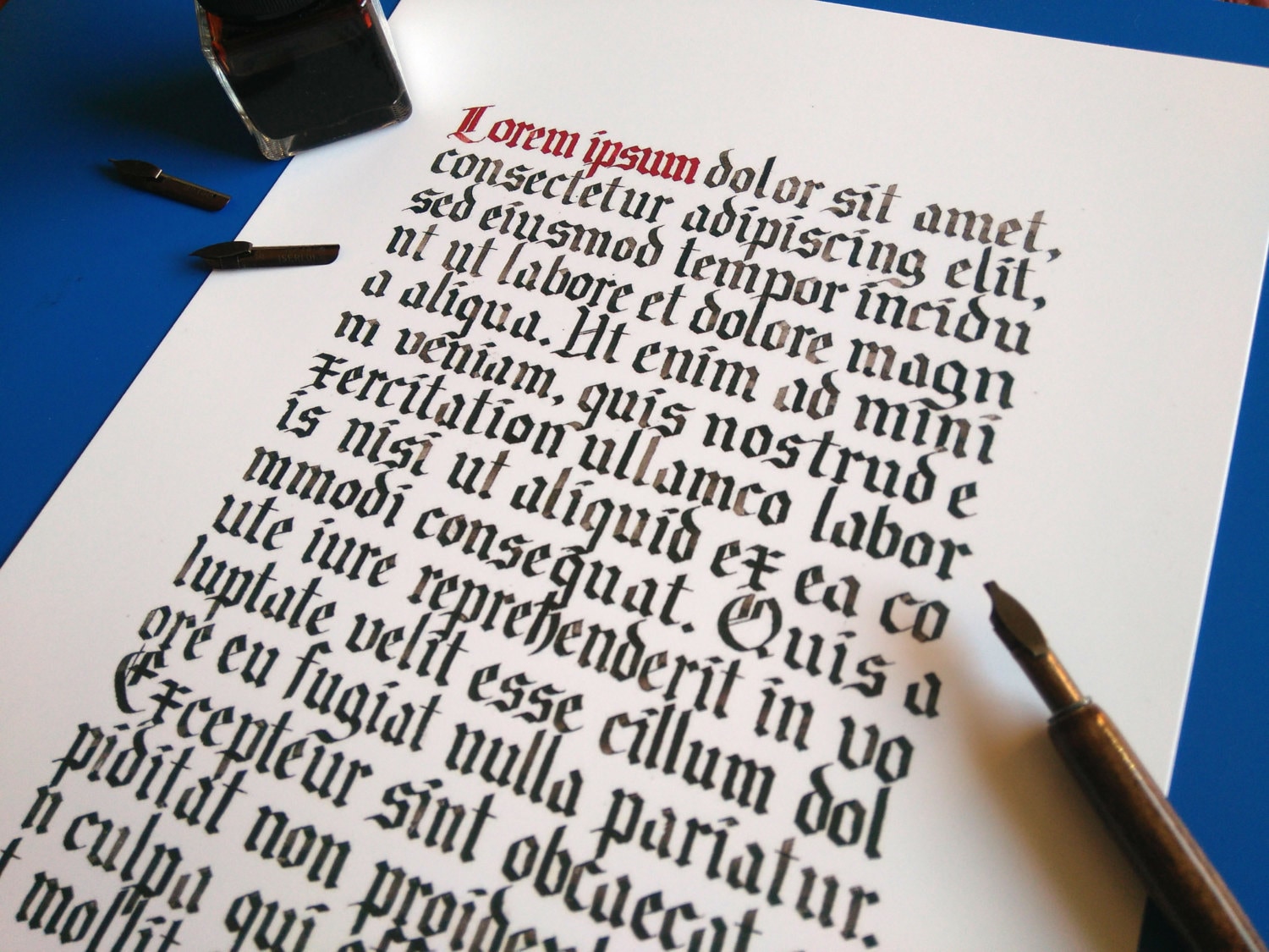Lorem ipsum, Calligraphy, Lettering, wall art print, loremipsum, gothic ...