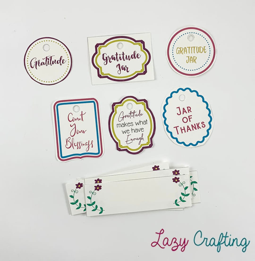 Gratitude Jar Label Download - Etsy