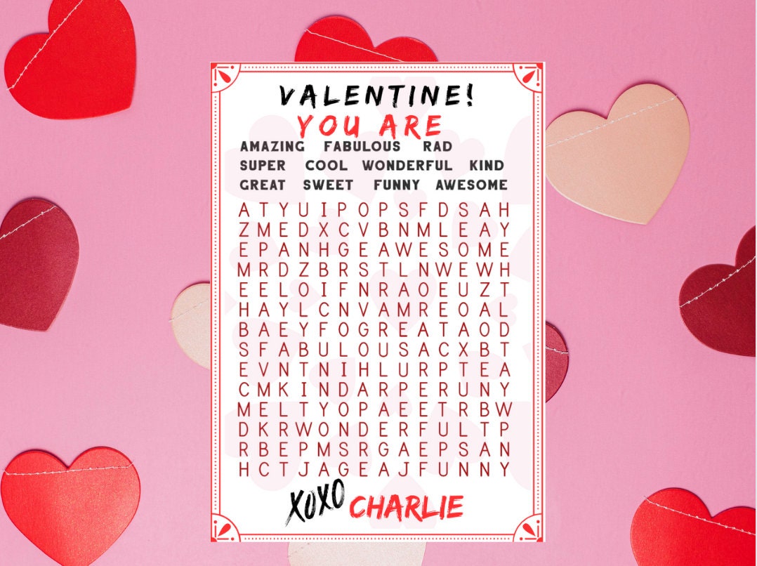 EDITABLE Printable Mini Game Valentine's Day Cards, Classroom Valentine ...