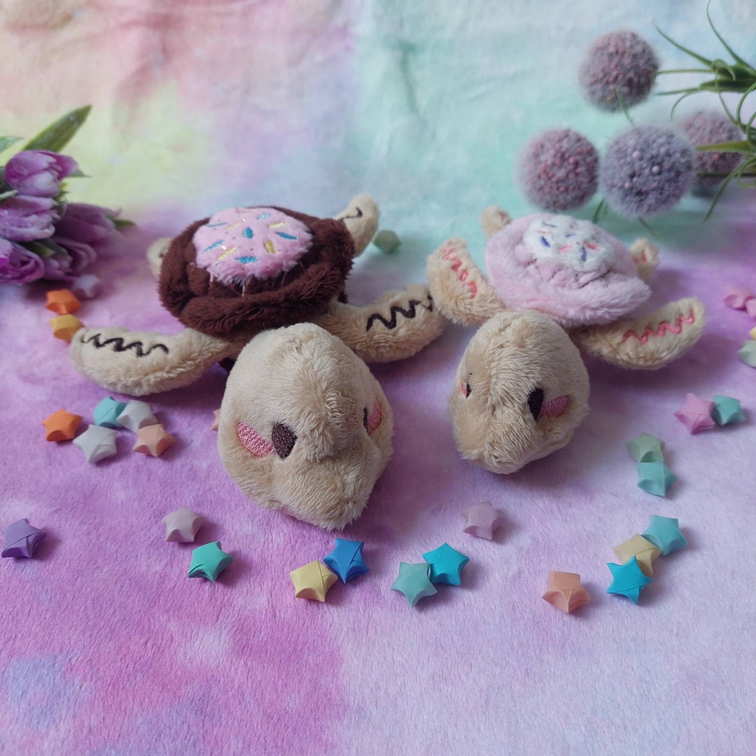 Turtle Pastry Chocolate Strawberry Cute Little Plushie - Etsy
