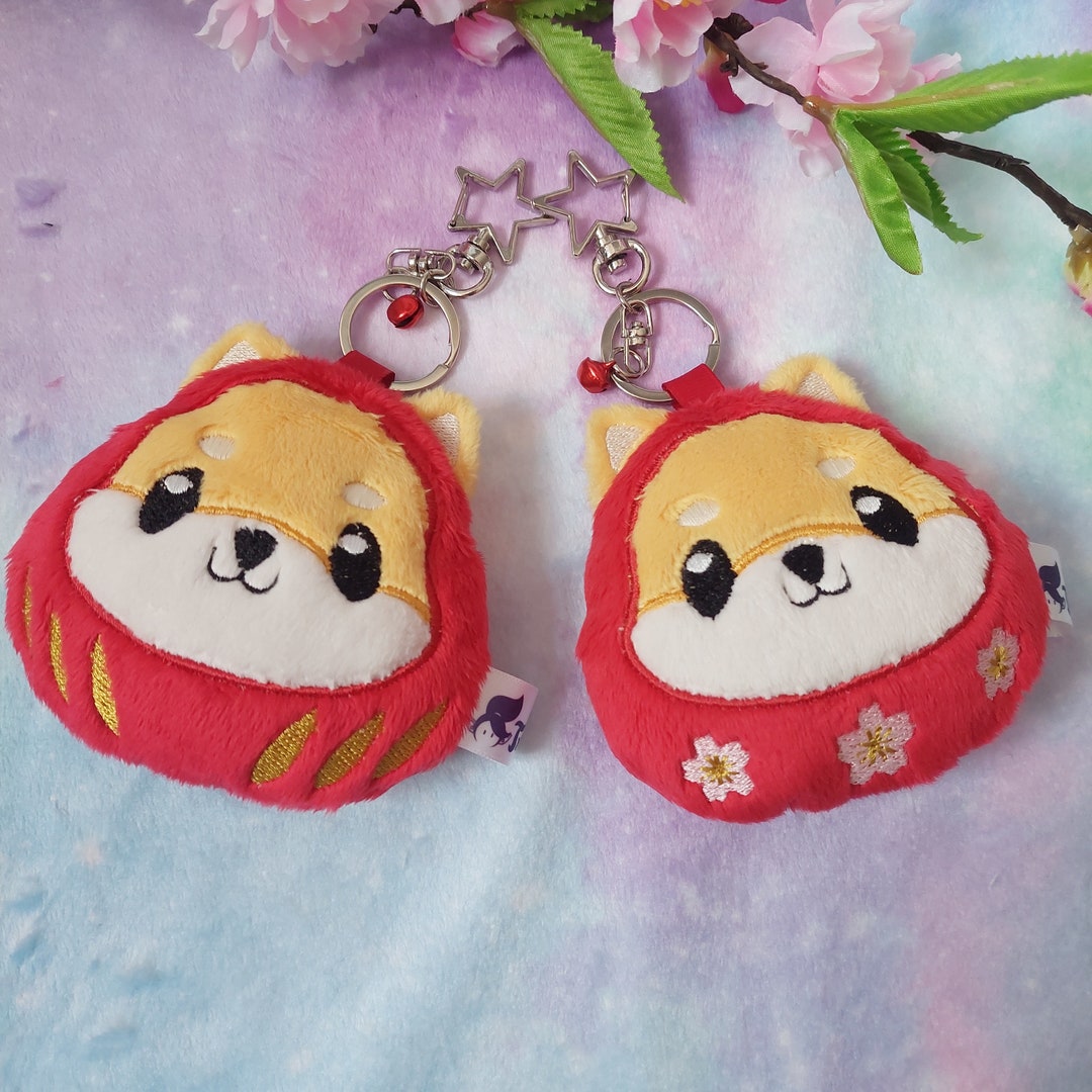 Kawaii Daruma Shiba Inu Keychain - Etsy