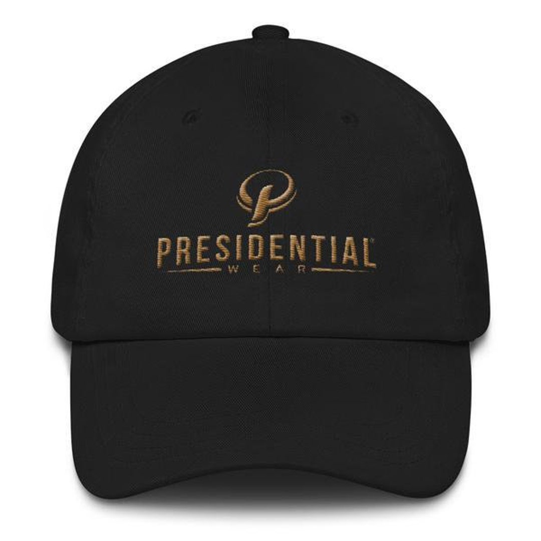 PRESIDENTIAL WEAR® DAD | Hat Black/gold Presidential Logo - Etsy