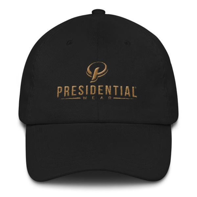 PRESIDENTIAL WEAR® DAD | Hat Black/gold Presidential Logo - Etsy