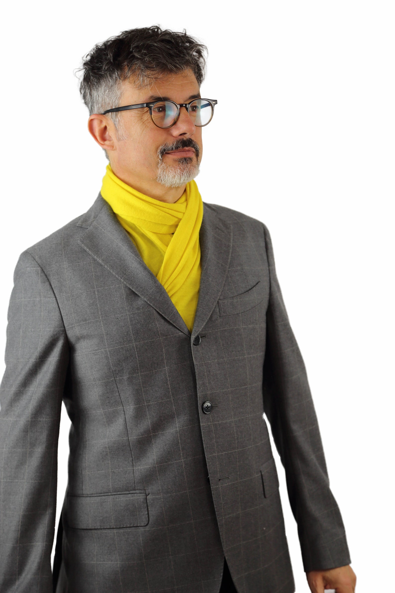 Mens Cashmere Scarf, Yellow, Exclusive Gift for Him. Long Scarf, Hand ...