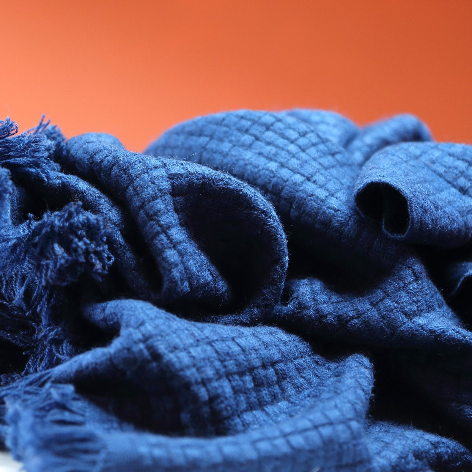 Luxury Cashmere Blanket in Undyed Beige Color. Chunky Sofa Throw for ...