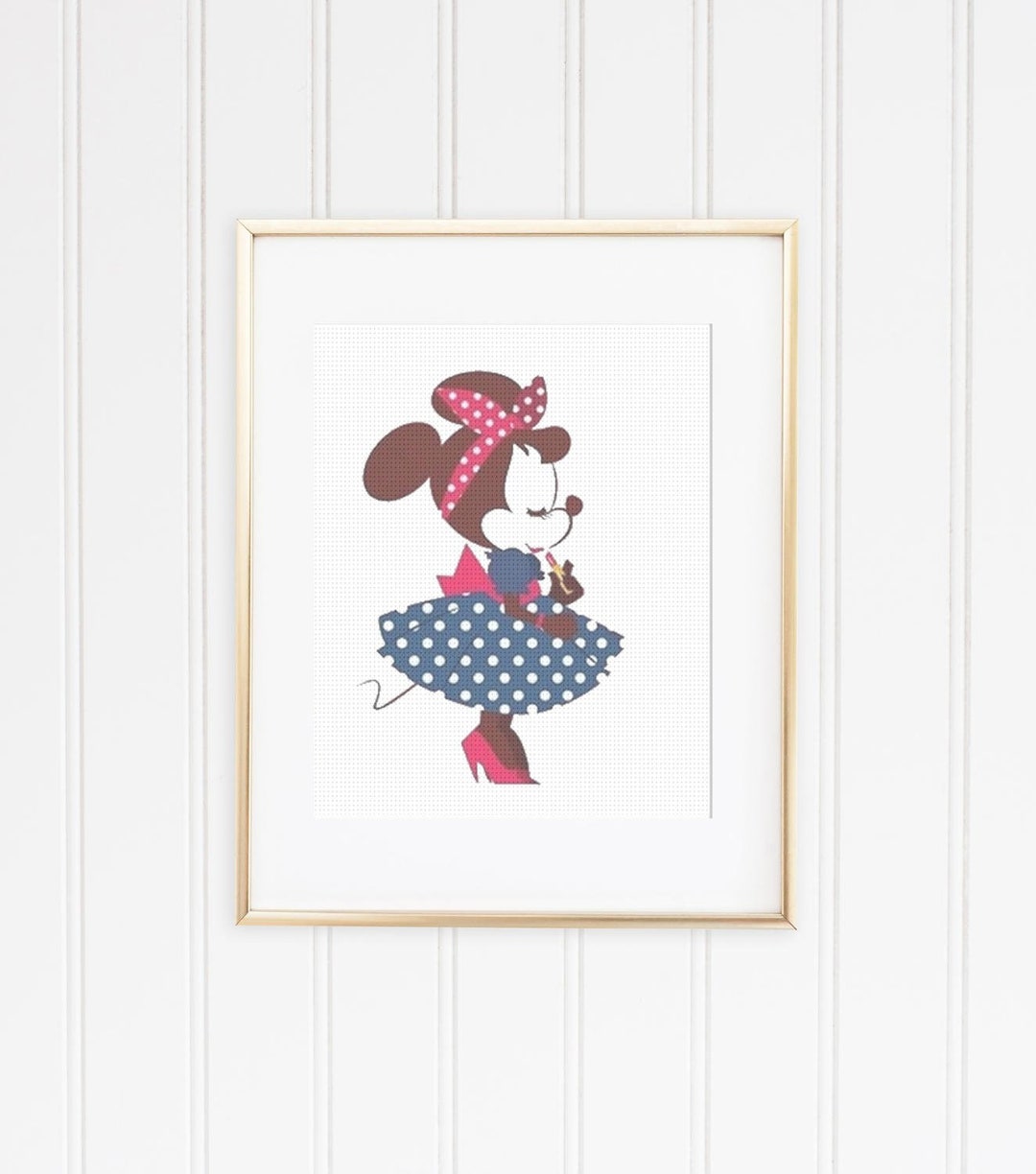 Minnie Mouse Cross Stitch Pattern - Etsy