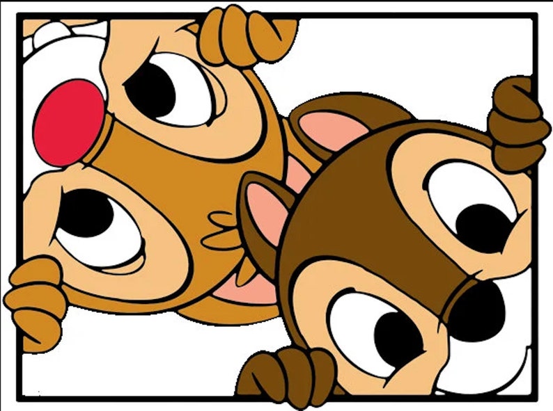 Chip and Dale Chipmunks Cross Stitch Pattern - Etsy