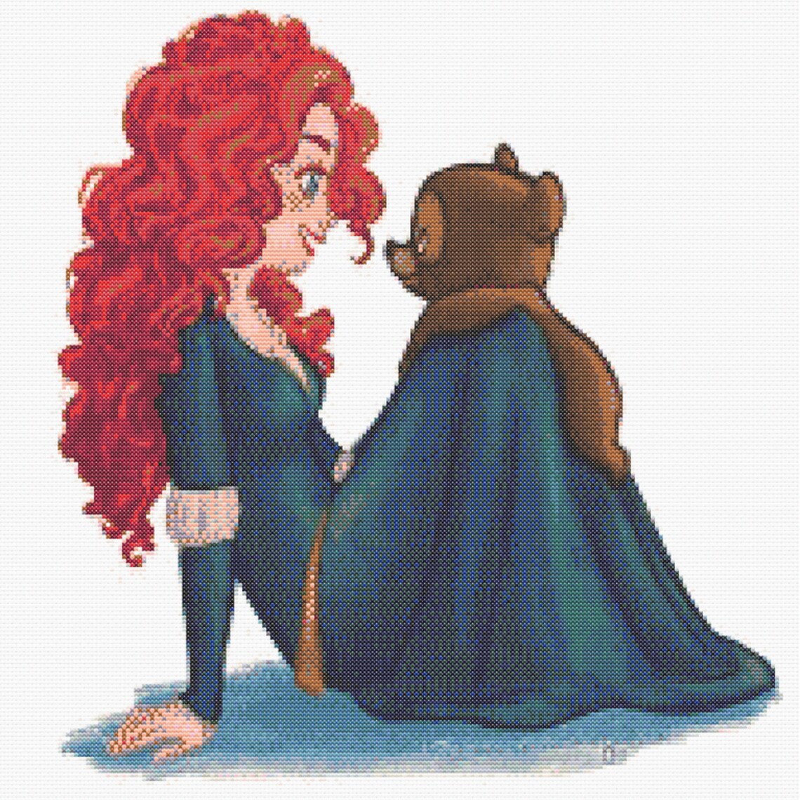 Princess Merida Counted Cross Stitch Pattern PDF Pattern - Etsy
