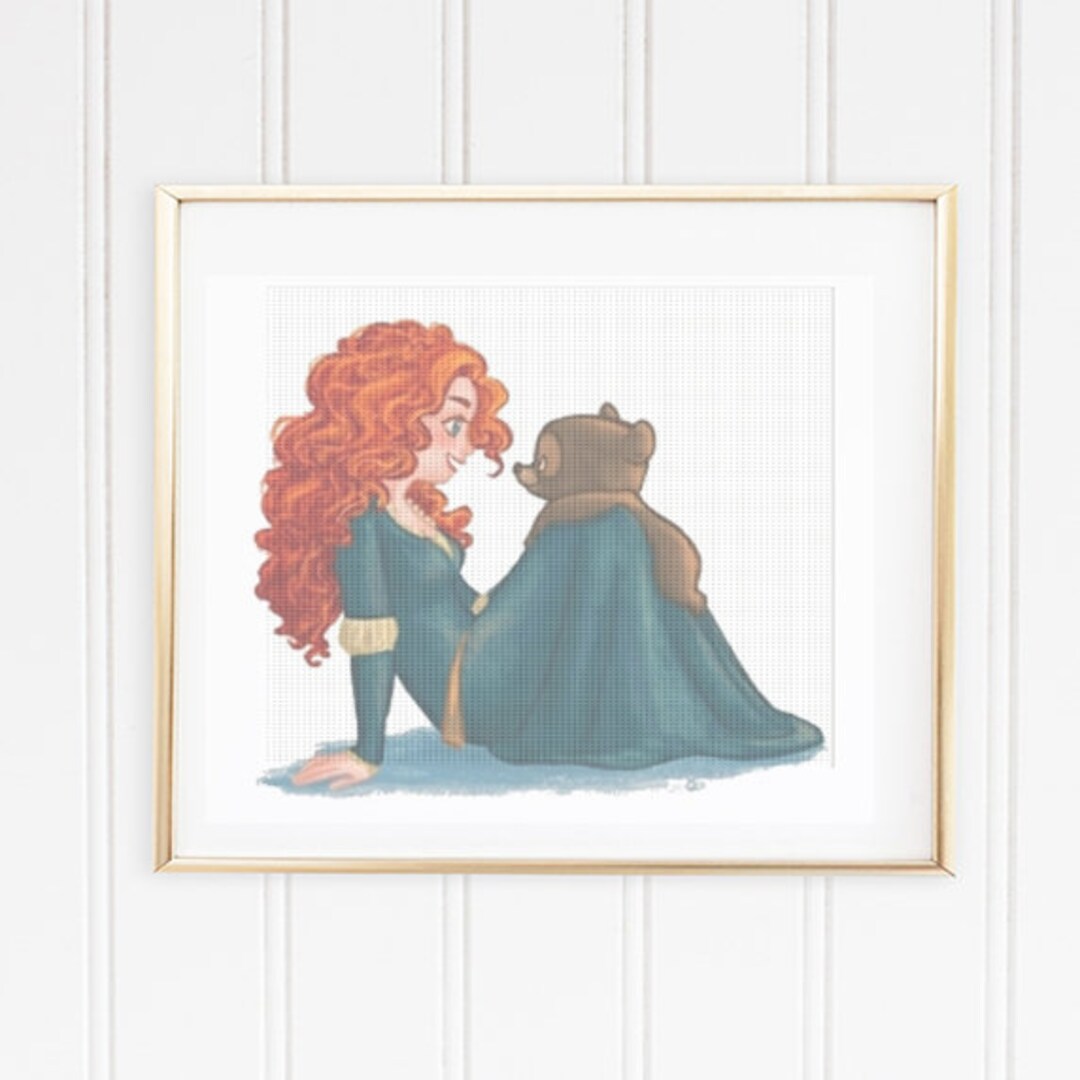Princess Merida Counted Cross Stitch Pattern - Etsy