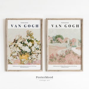 Vincent Van Gogh Art Set of 2, Classic Exhibition Poster, Printable Art ...