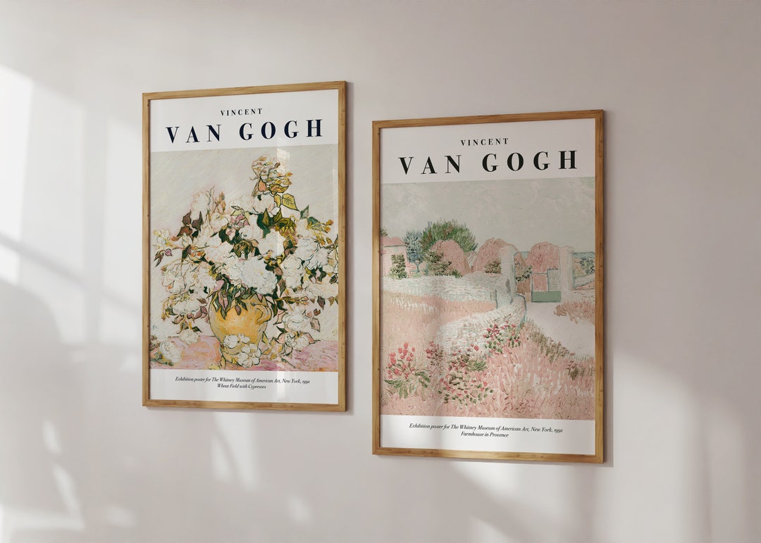 Vincent Van Gogh Art Set of 2, Classic Exhibition Poster, Printable Art ...