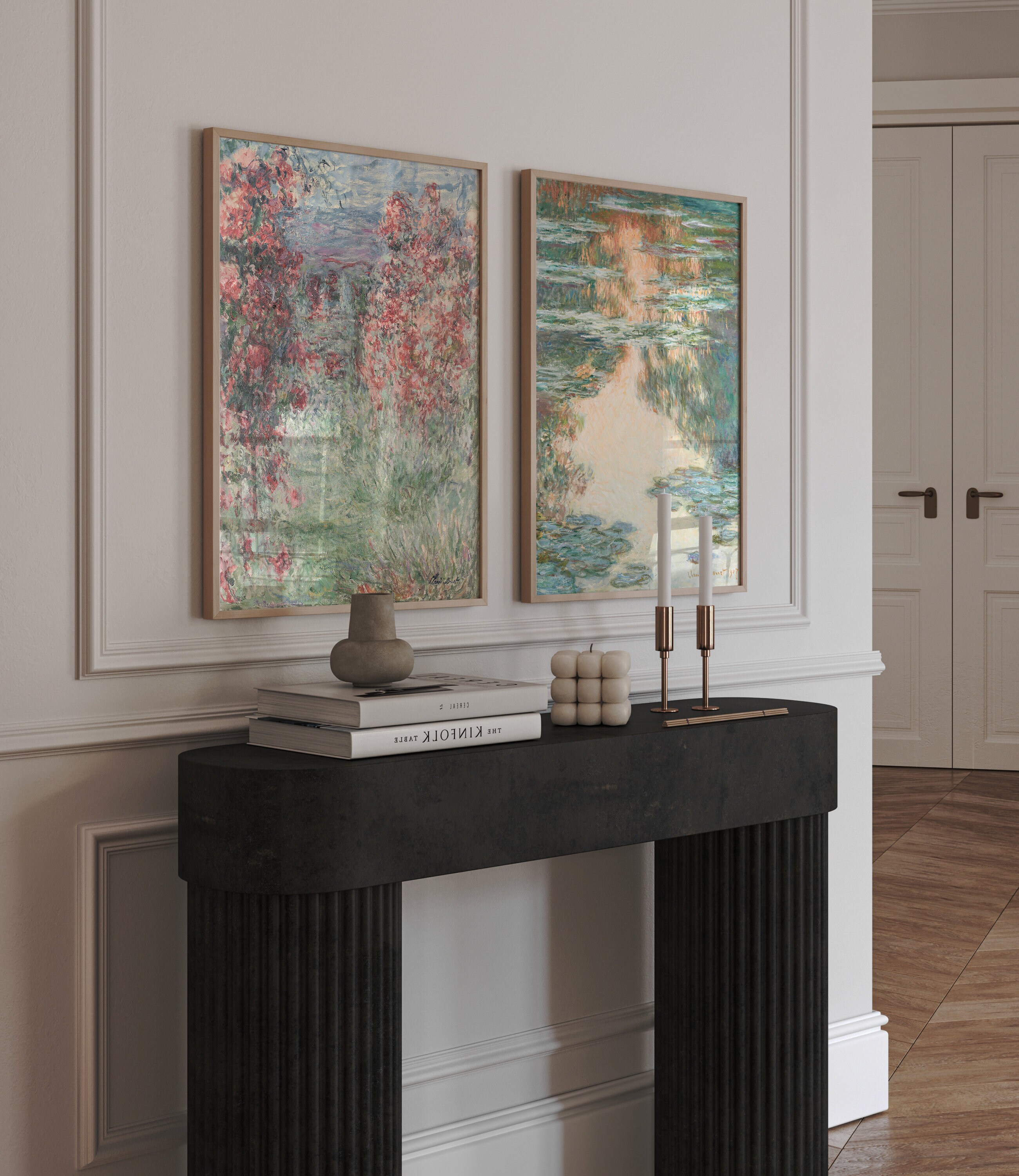 Claude Monet Art Set of 2, Monet Print, Monet Poster, Nature Art, Muted ...