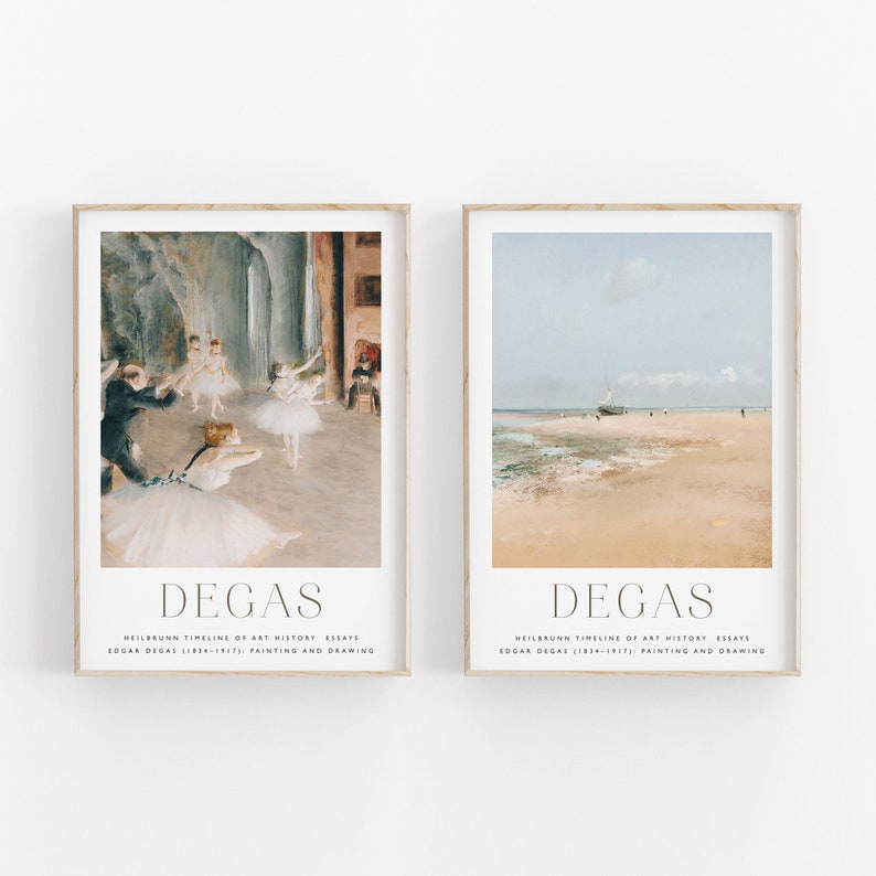 Edgar Degas Art Set of 2, Degas Print, Monet Poster, Nature Art ...