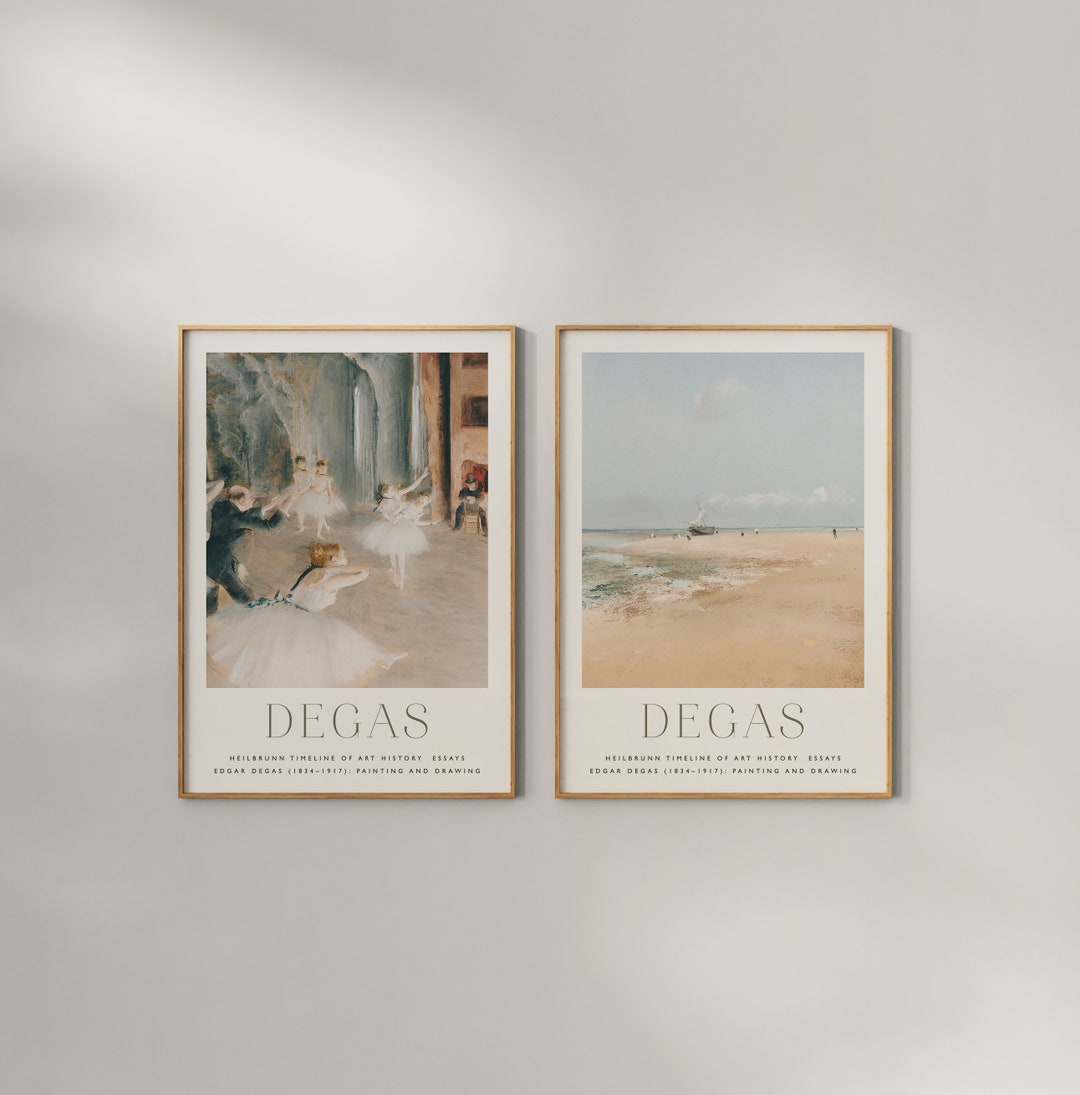 Edgar Degas Art Set of 2, Degas Print, Monet Poster, Nature Art ...