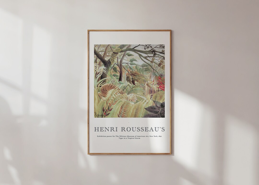 Henri Rousseau Art Print , Vintage Poster, Colorful Print, Oil Painting ...