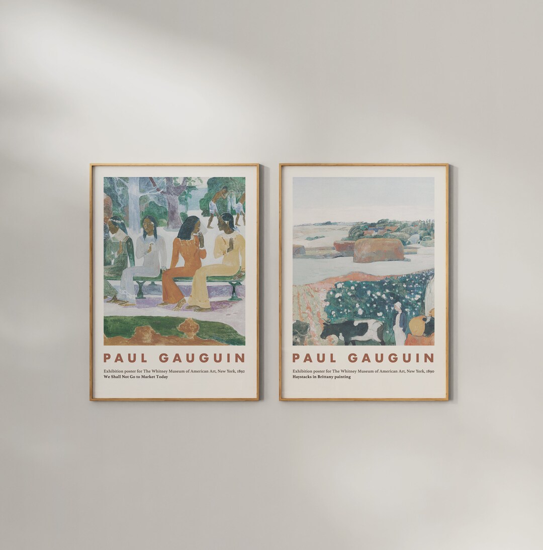 Paul Gauguin Art Set of 2, Gauguin Print, Vintage Poster, Nature Art ...