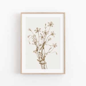 Floral Decor Set of 3, Nature Poster, Minimalist Gallery Wall, Flowers ...