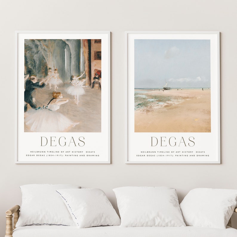 Edgar Degas Art Set of 2, Degas Print, Monet Poster, Nature Art ...