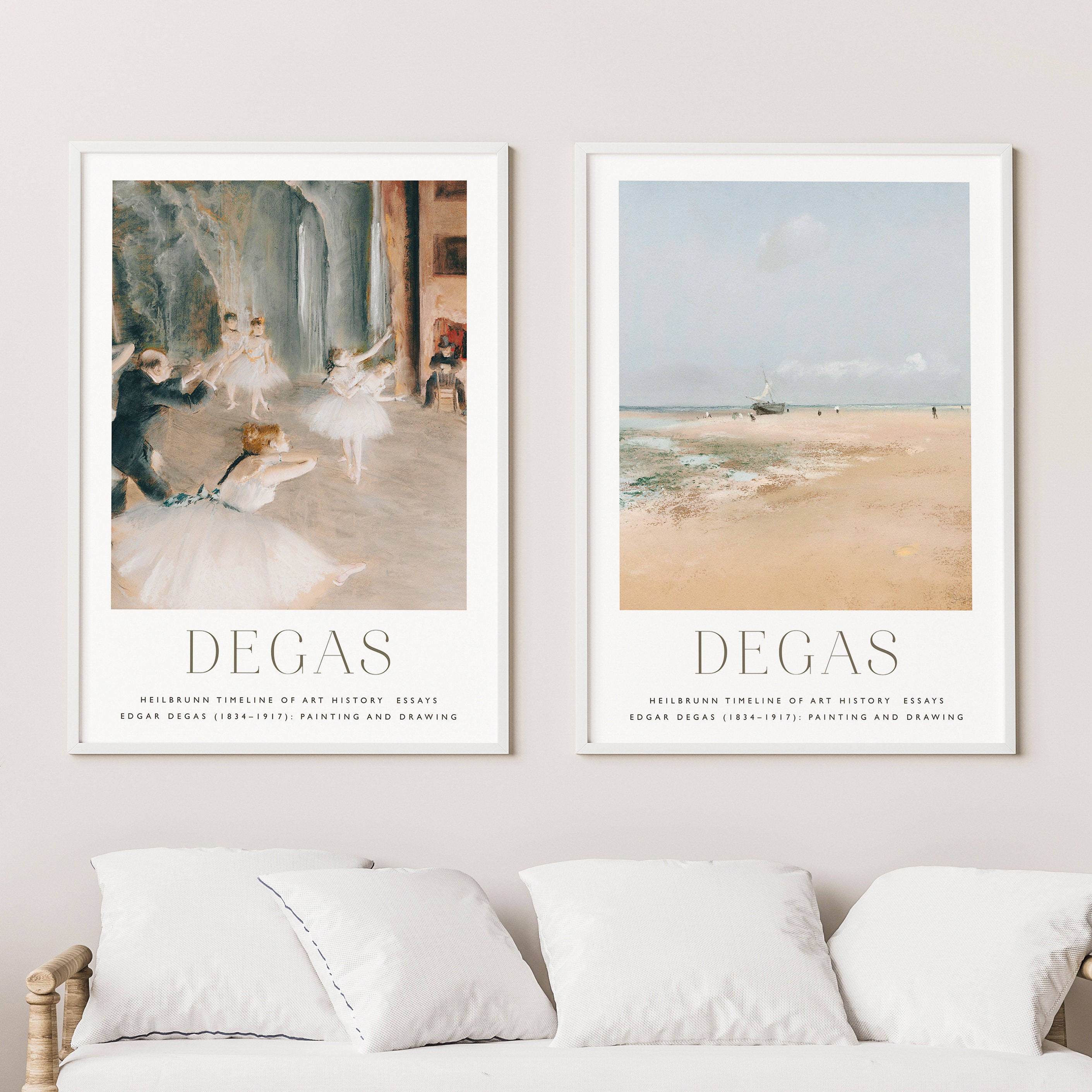 Edgar Degas Art Set of 2, Degas Print, Monet Poster, Nature Art ...