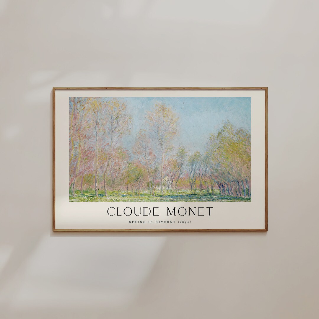 Claude Monet Landscape Art Print: Spring in Giverny (digital Download ...