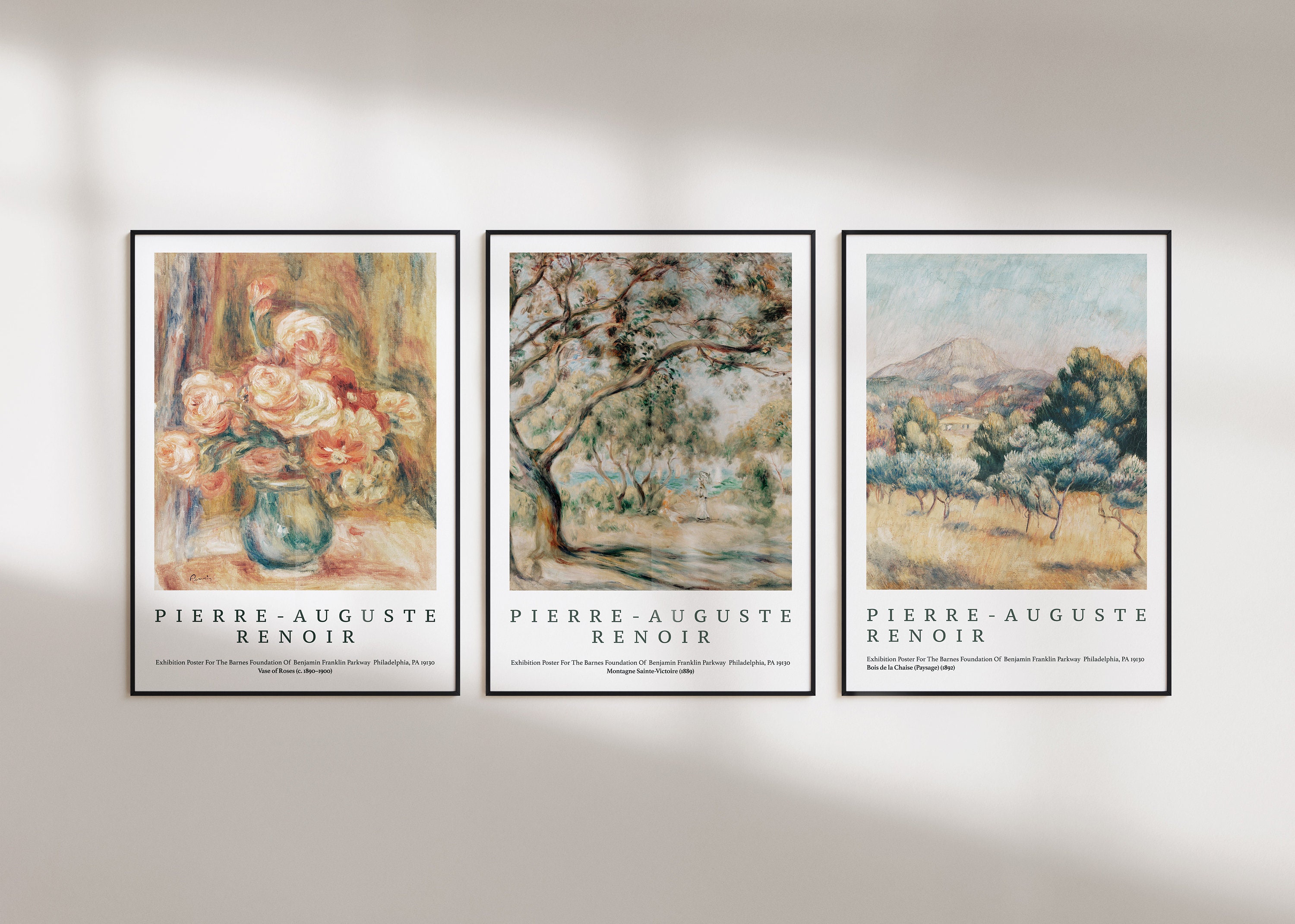 Pierre Auguste Renoir Set of 3, Nature Poster, Gallery Wall Set ...