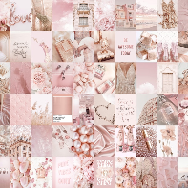 Pink Collage Kit - Etsy