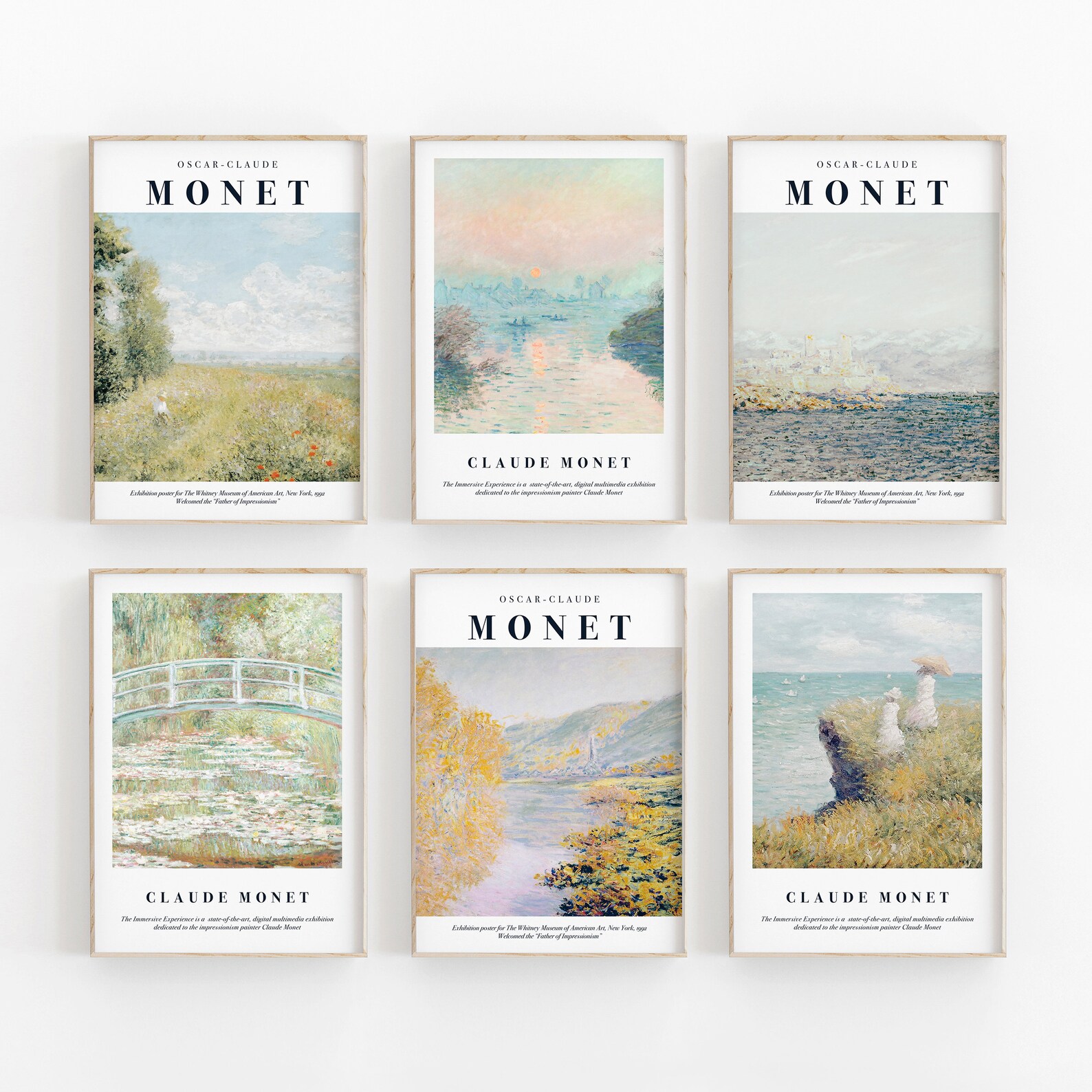 Monet Print Set of 6 Gallery Wall Art Claude Monet Art - Etsy
