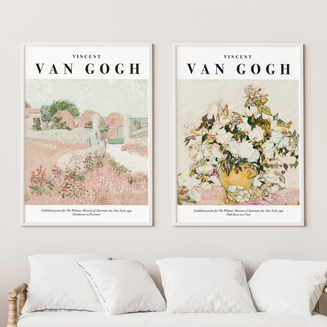 Vincent Van Gogh Art Set of 2 Classic Exhibition Poster - Etsy