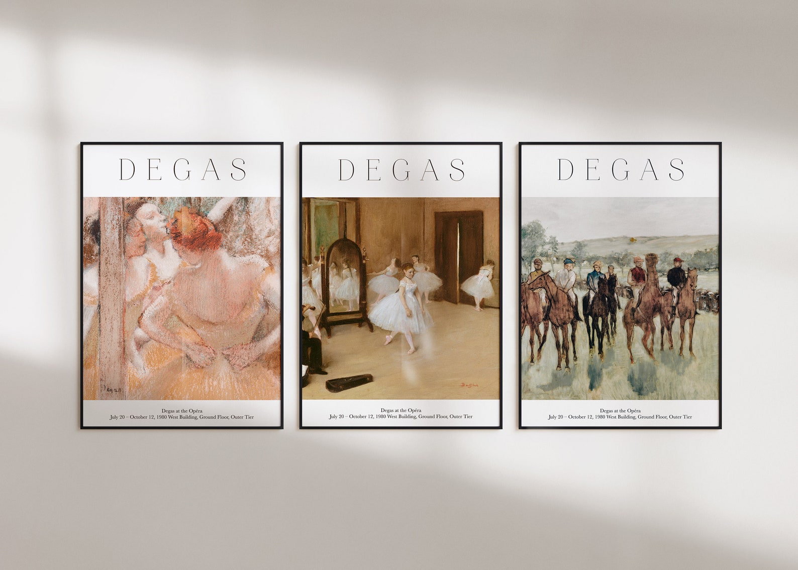Edgar Degas Set of 3, Art Poster, Minimalist Gallery Wall, Edgar Degas ...