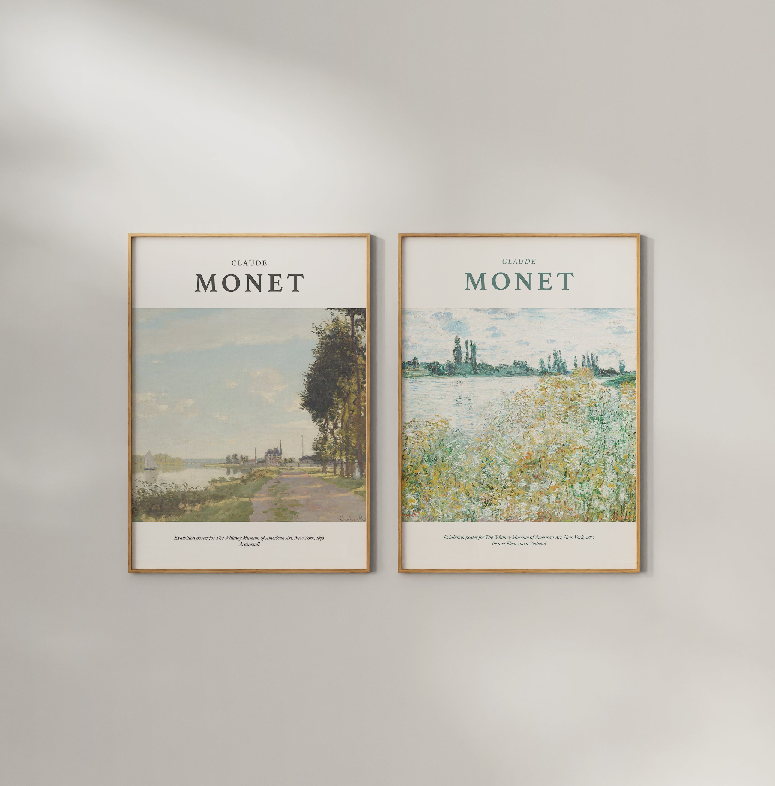 Claude Monet Art Set of 2, Monet Print, Monet Poster, Nature Art ...