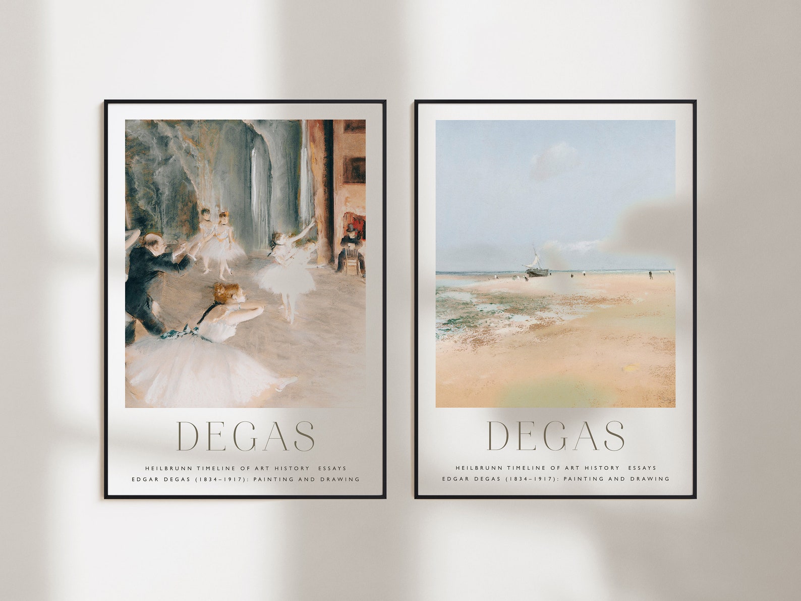 Edgar Degas Art Set of 2, Degas Print, Monet Poster, Nature Art ...