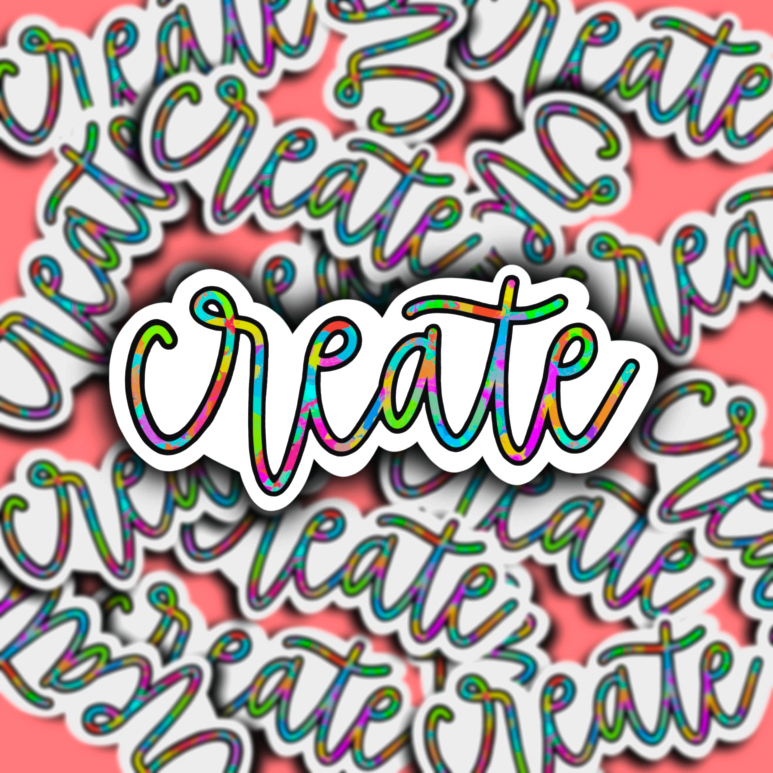 Create Handwritten Sticker Weatherproof Sticker Laptop | Etsy