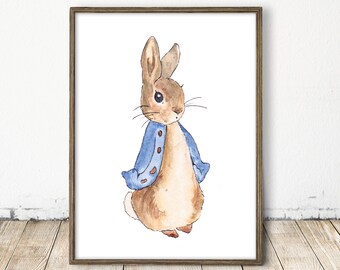 Rabbit art | Etsy