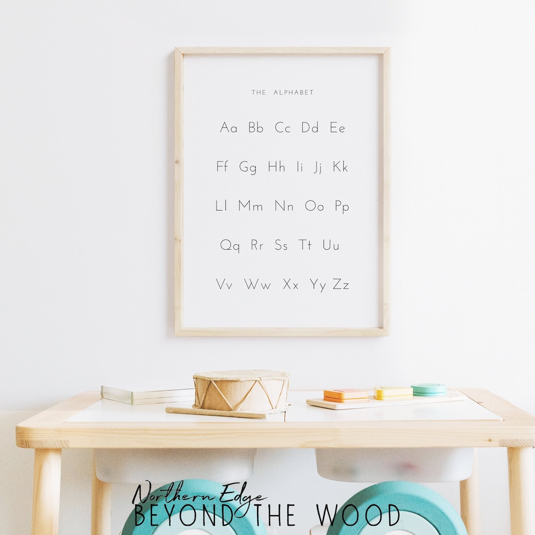 ABC Poster, Educational Poster, Alphabet Poster, Alphabet Art ...