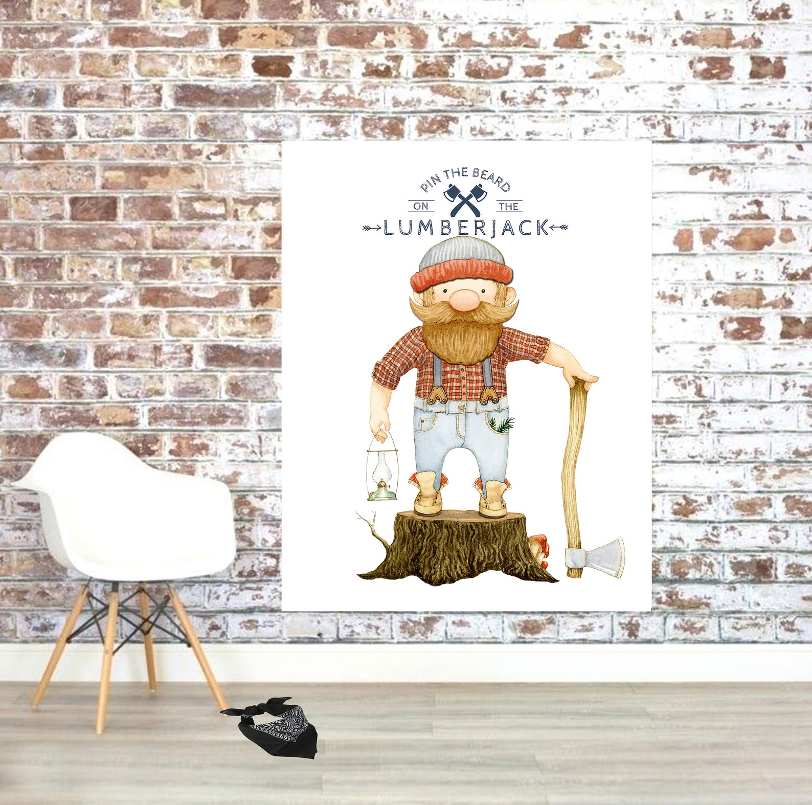 Pin the Beard on the Lumberjack Party Game (digital Download) - Etsy