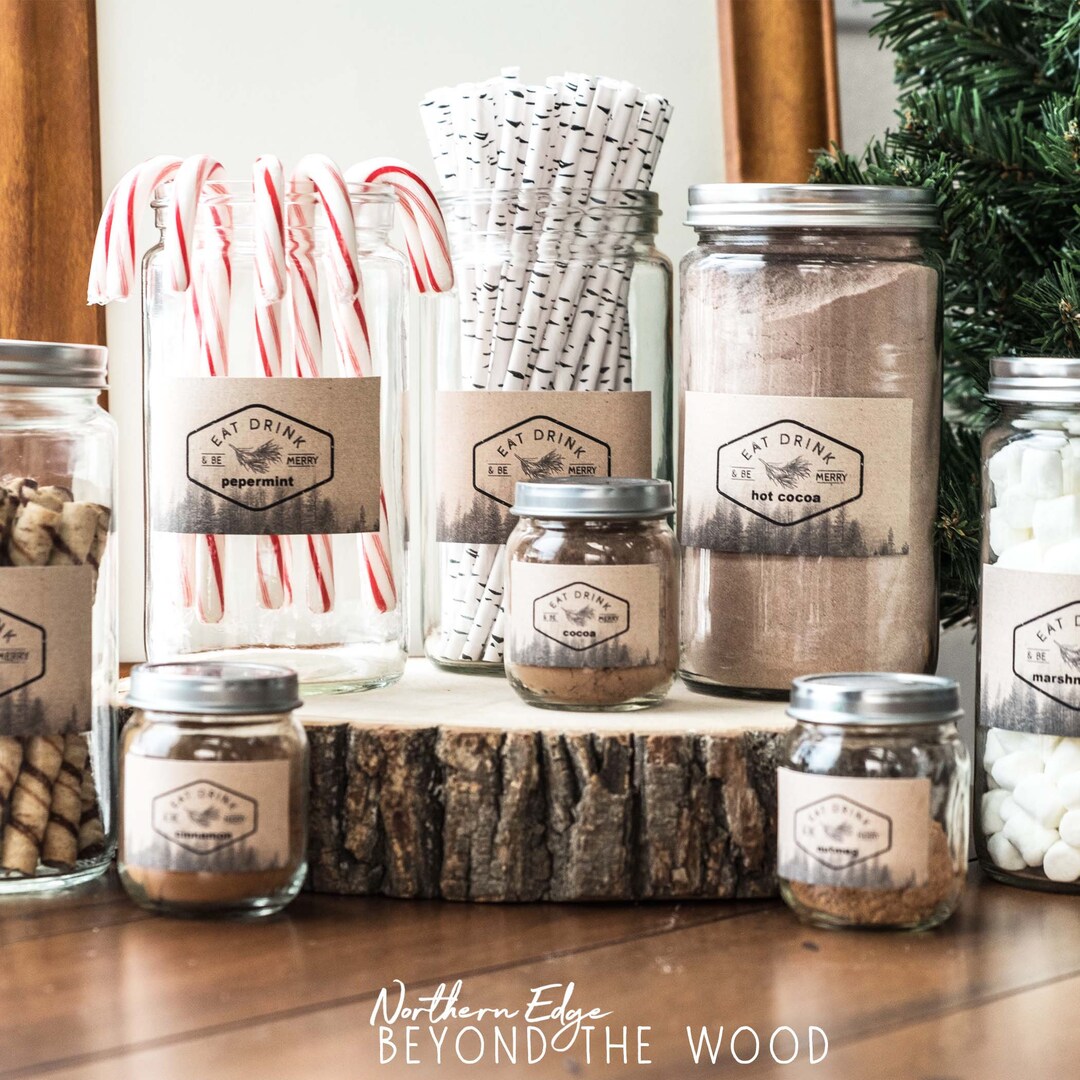 Christmas Cocoa Bar Labels, Hot Cocoa Station Tags, Custom Cocoa Bar ...