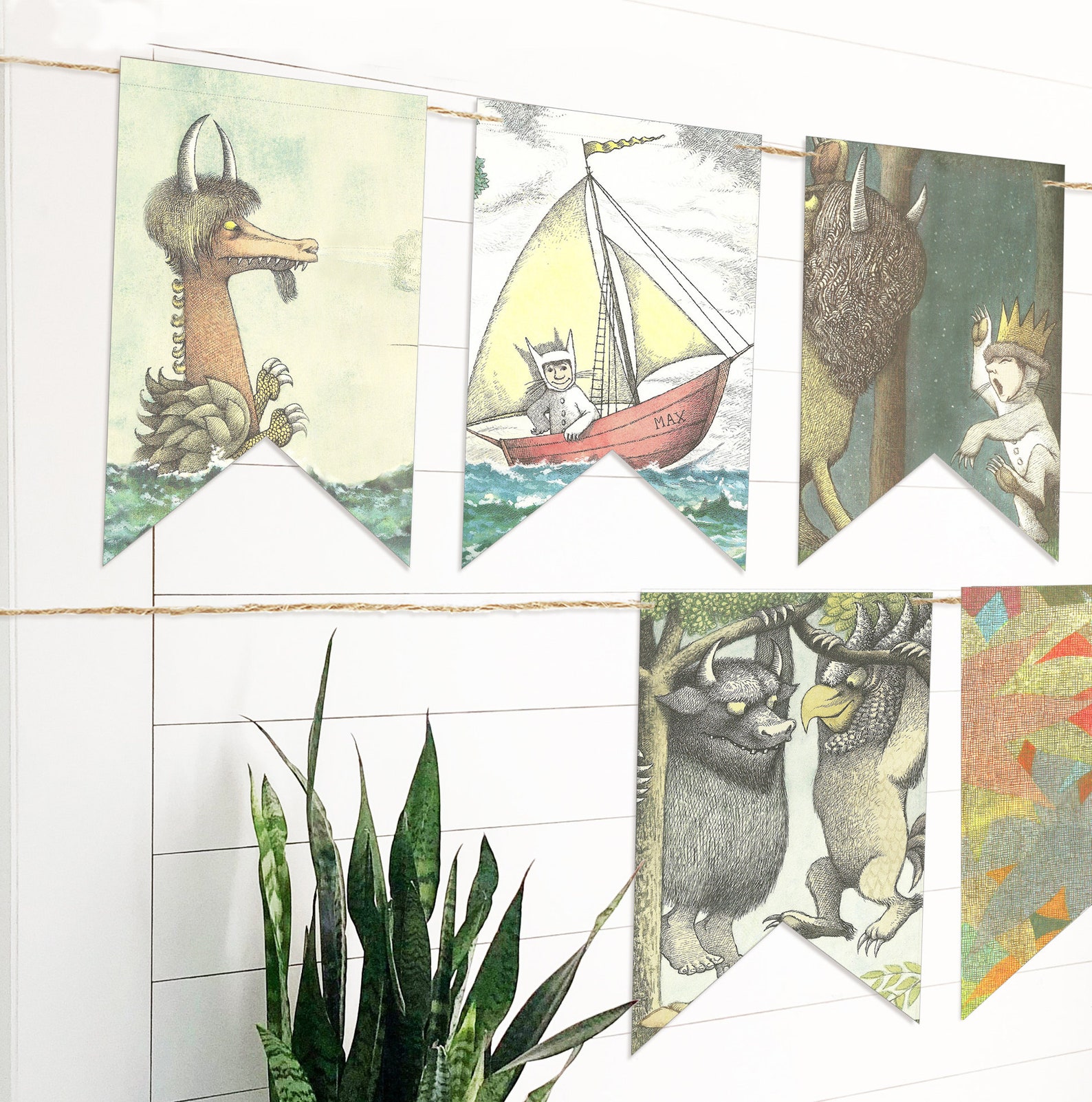 Where the Wild Things Are Printable Party Banner Square - Etsy
