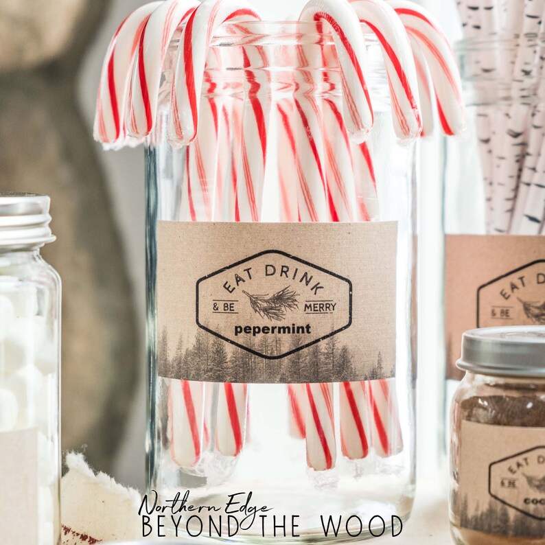 Christmas Cocoa Bar Labels Hot Cocoa Station Tags Custom - Etsy