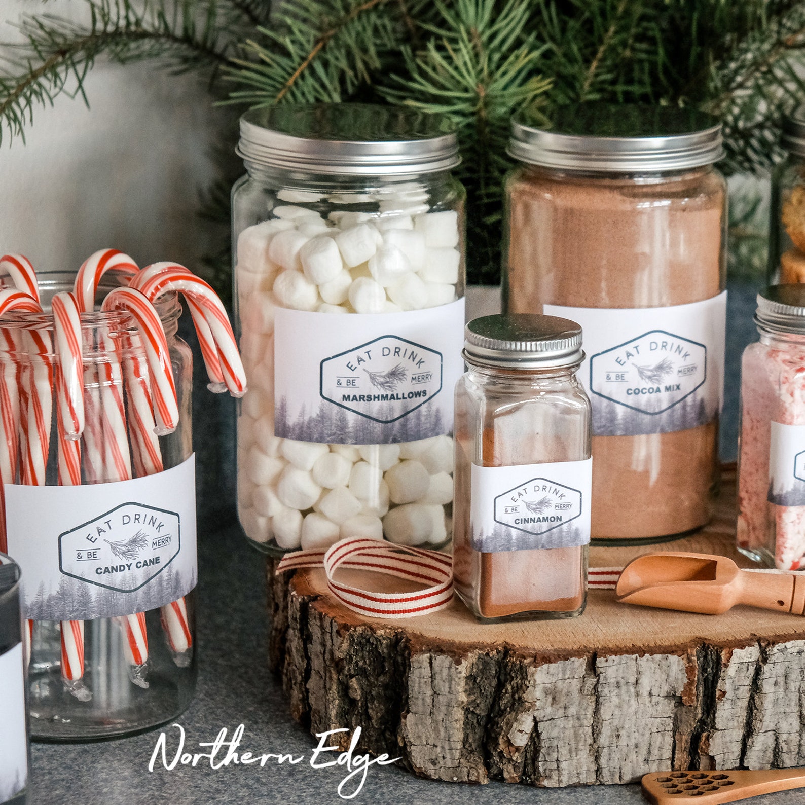 Hot Cocoa Bar Labels Christmas Cocoa Station Printable Tags - Etsy UK