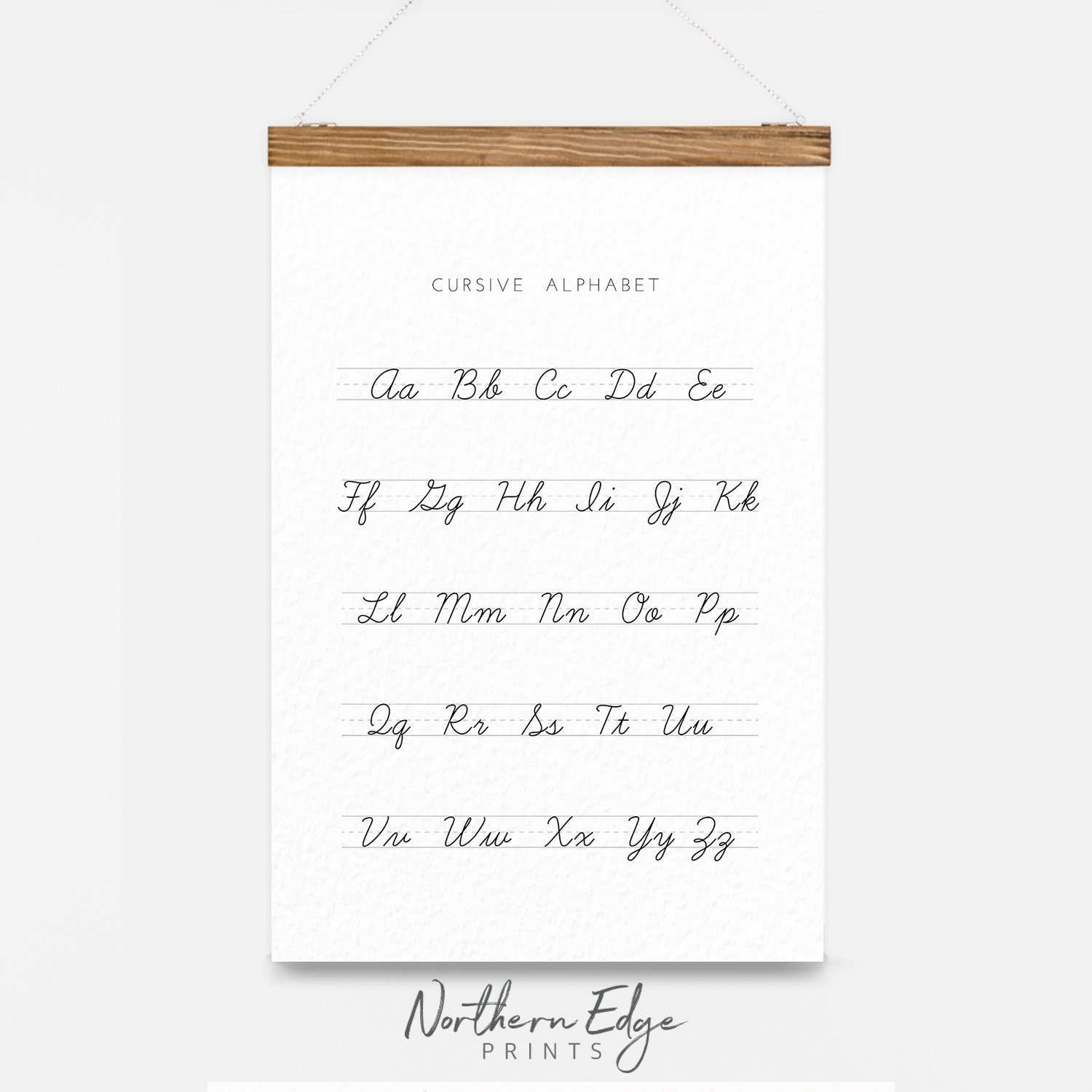 Cursive ABC Poster Educational Poster Cursive Poster | Etsy