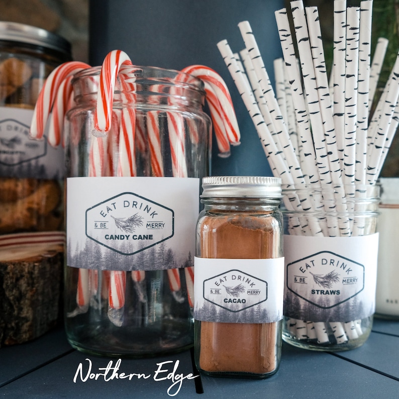 Hot Cocoa Bar Labels Christmas Cocoa Station Printable Tags - Etsy UK