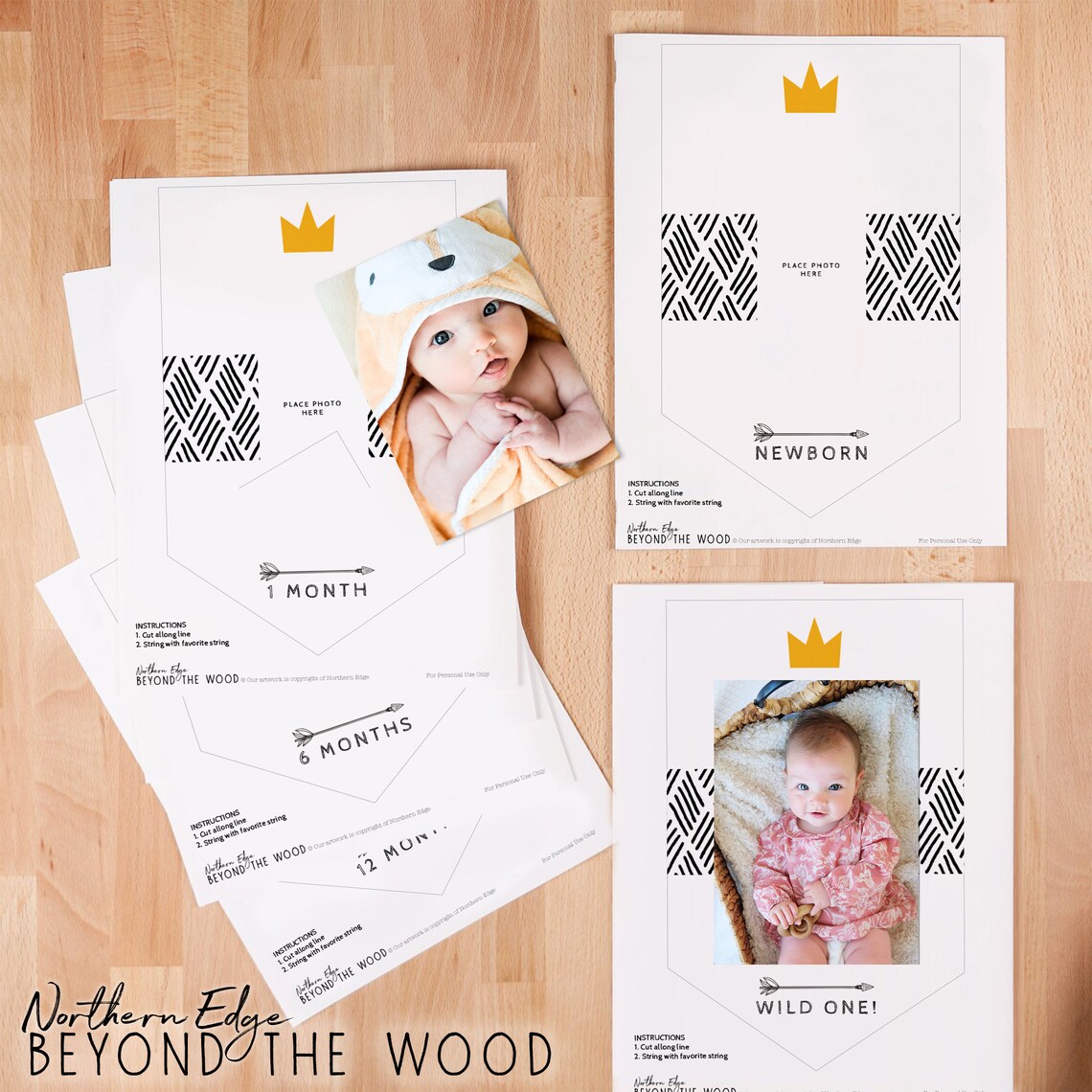 PRINTABLE Month Banner Where the Wild Things Are Wild | Etsy