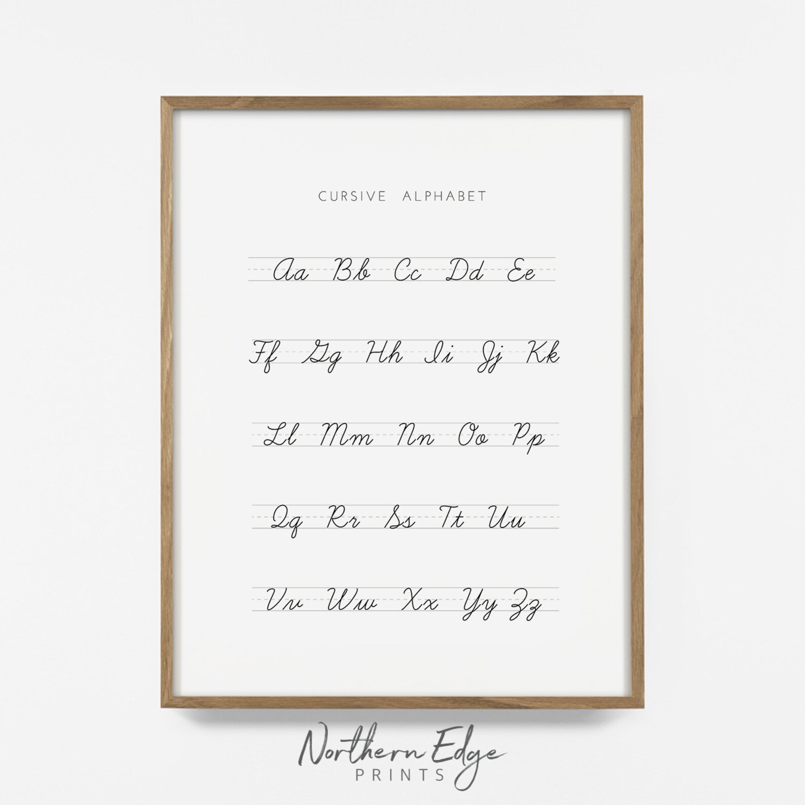 Cursive ABC Poster Educational Poster Cursive Poster - Etsy