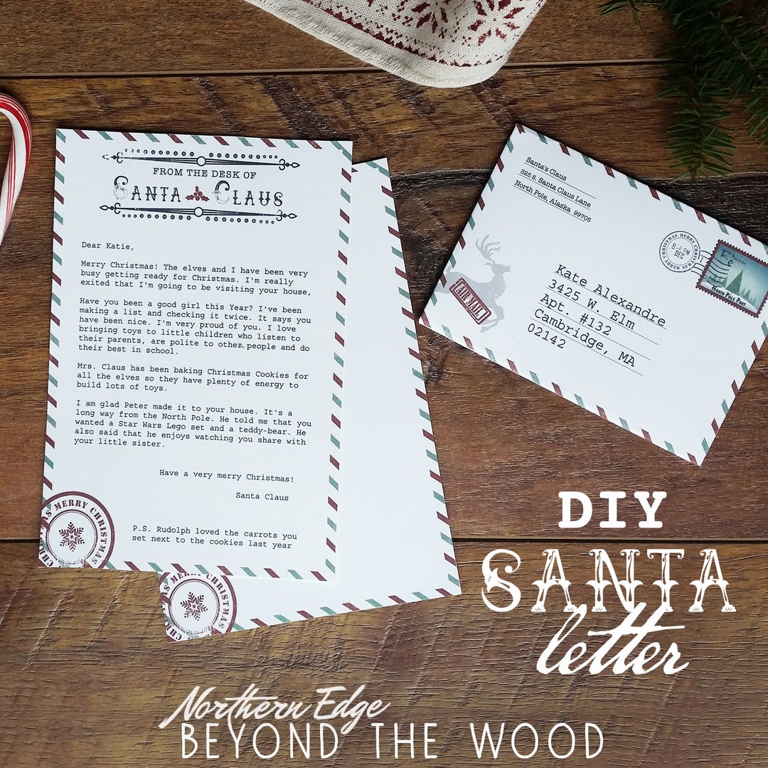 Santa Letter, Santa Claus Letter, Santa Stationary, Custom Santa Letter ...