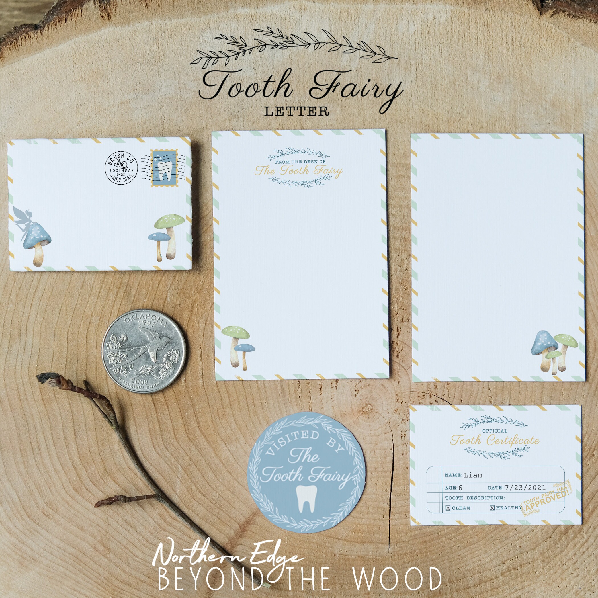Personalize Mini Tooth Fairy Letter & Certificate Add Your - Etsy