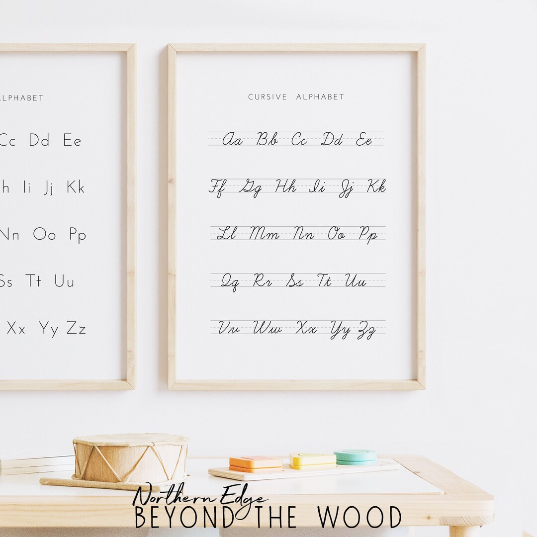 Cursive ABC Poster, Educational Poster, Cursive Poster, Alphabet Art ...